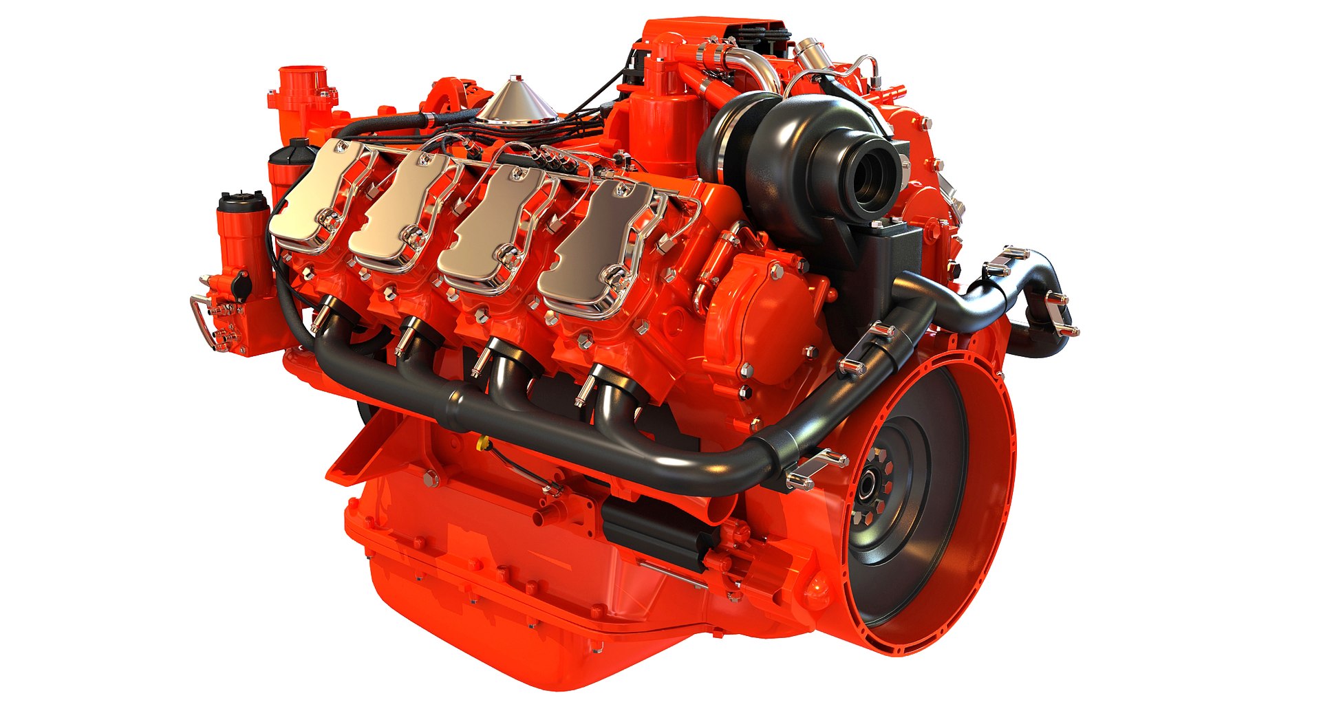 3d V8 Diesel Power Generation Model