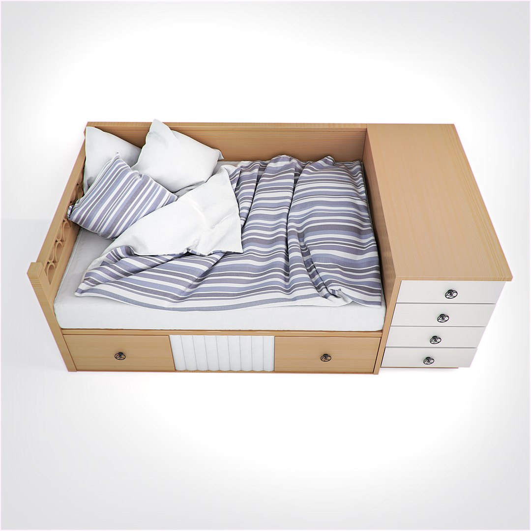 3d model hd lineas taller bed