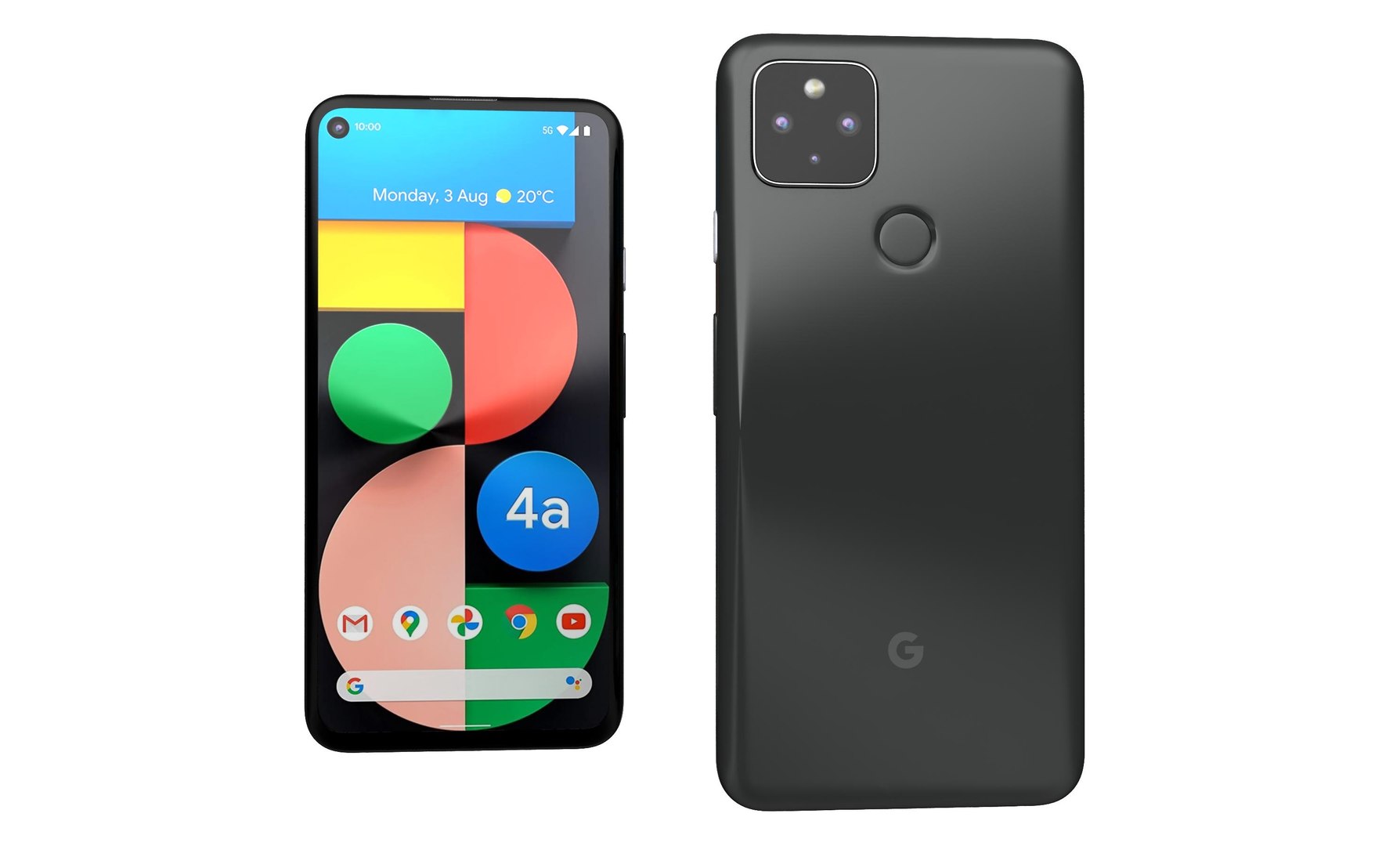 Google Pixel 4a 5G Black Model - TurboSquid 2072194