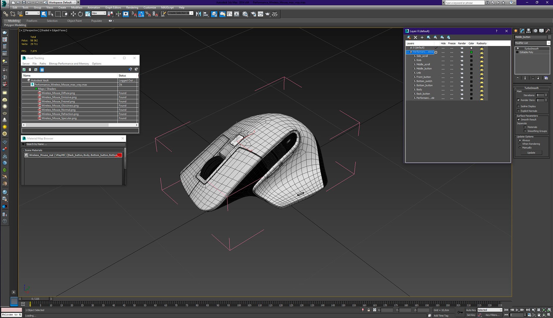 3D Model Performance Wireless Mouse - TurboSquid 2216736