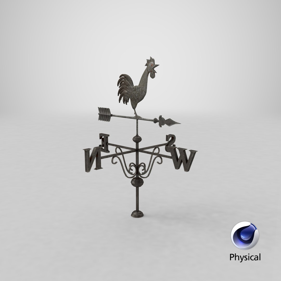 Weather vane rooster 3D - TurboSquid 1475619