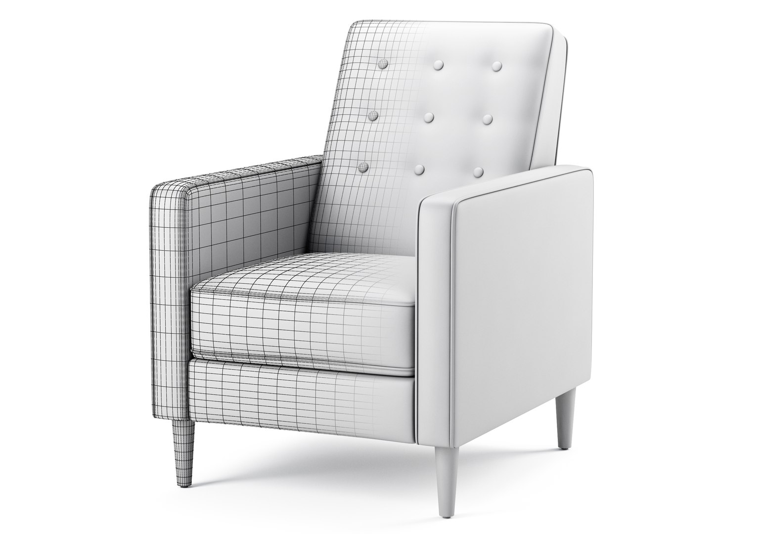 3D Mervynn Mid-century Modern Recliner model - TurboSquid 1948478