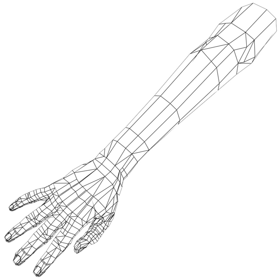 maya realistic hand