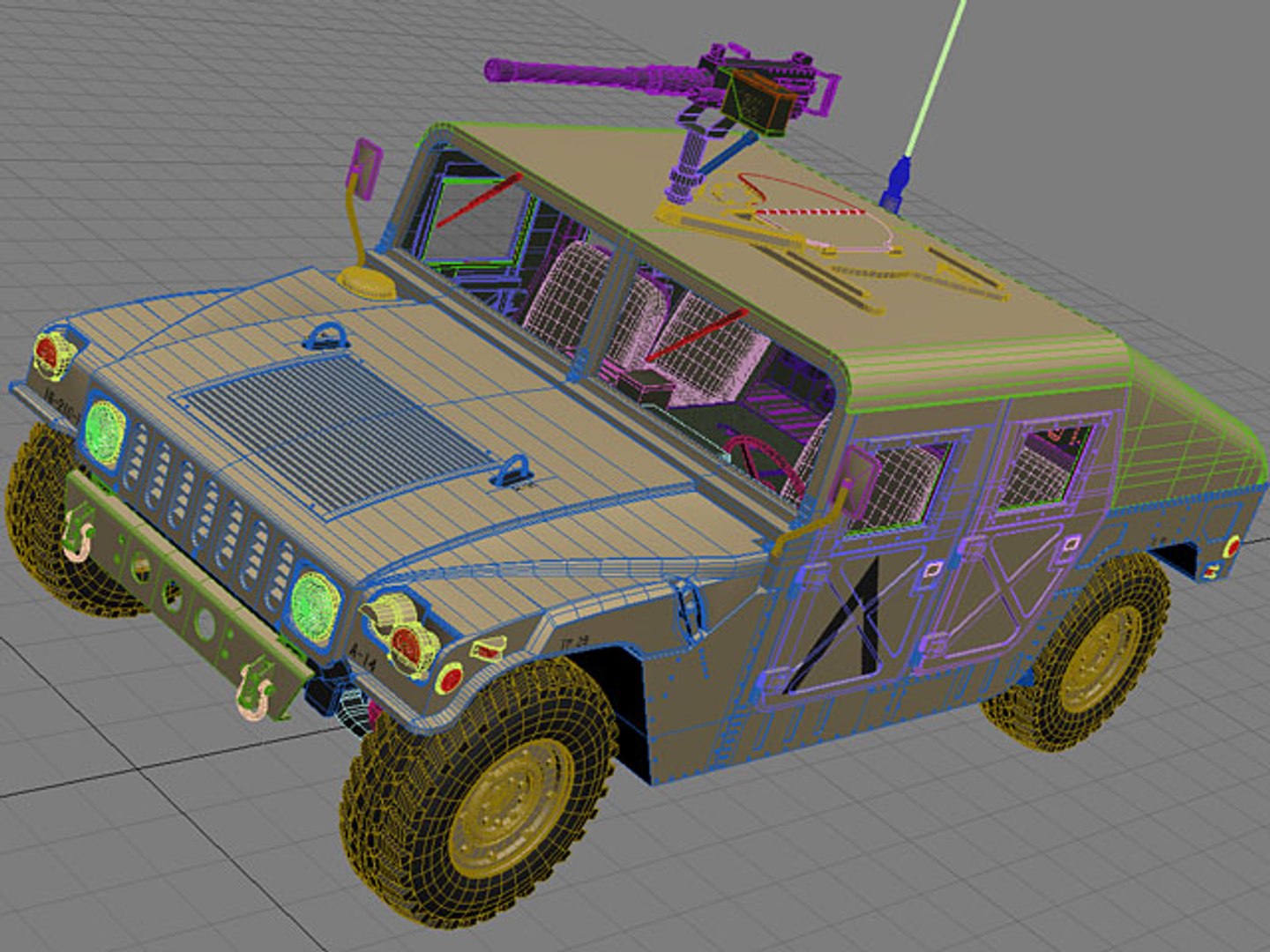 M1025 Hmmwv Desert Humvee 3d 3ds