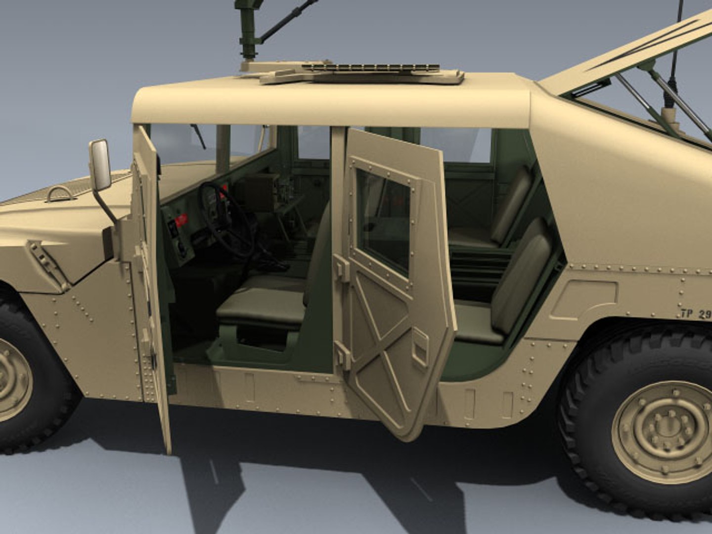 M1025 Hmmwv Desert Humvee 3d 3ds