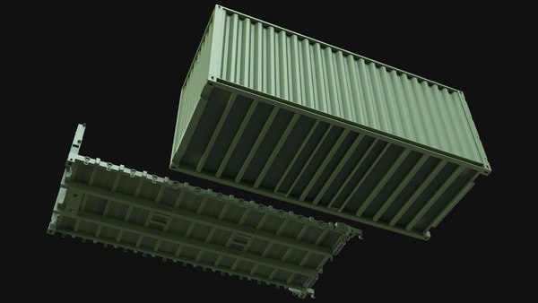 modelo 3d Contenedor militar con estante plano - TurboSquid 1935316