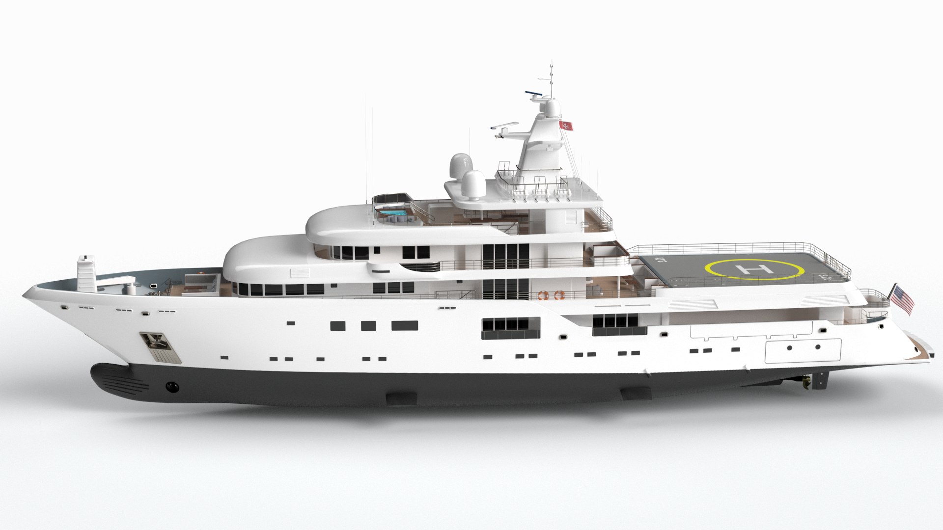 3D Model Evia Yacht Night Scene - TurboSquid 2212405