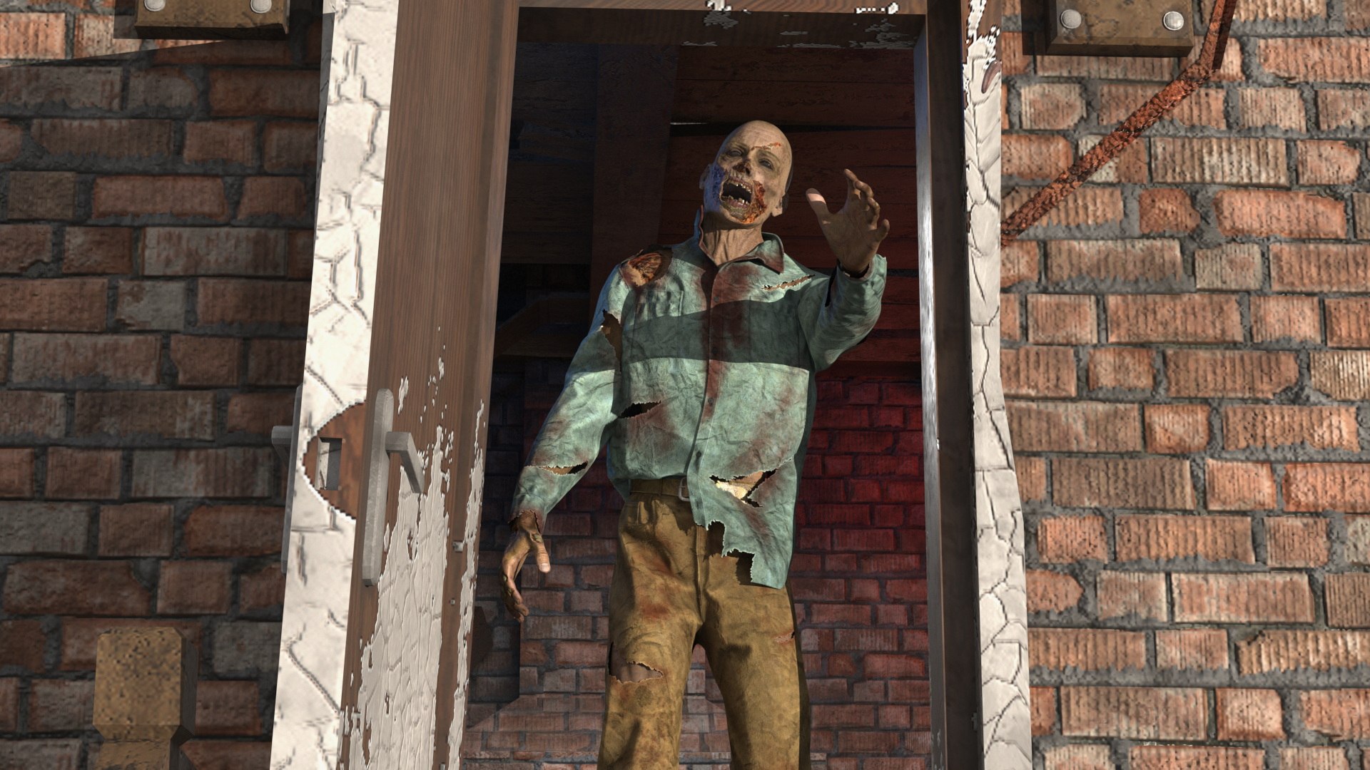 3D Destroyed Zombie Country House Model - TurboSquid 2300536