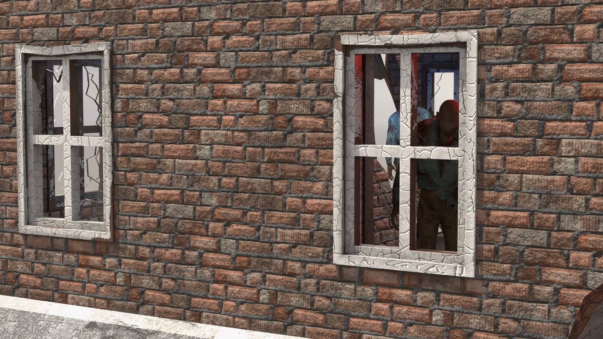 3D Destroyed Zombie Country House Model - TurboSquid 2300536