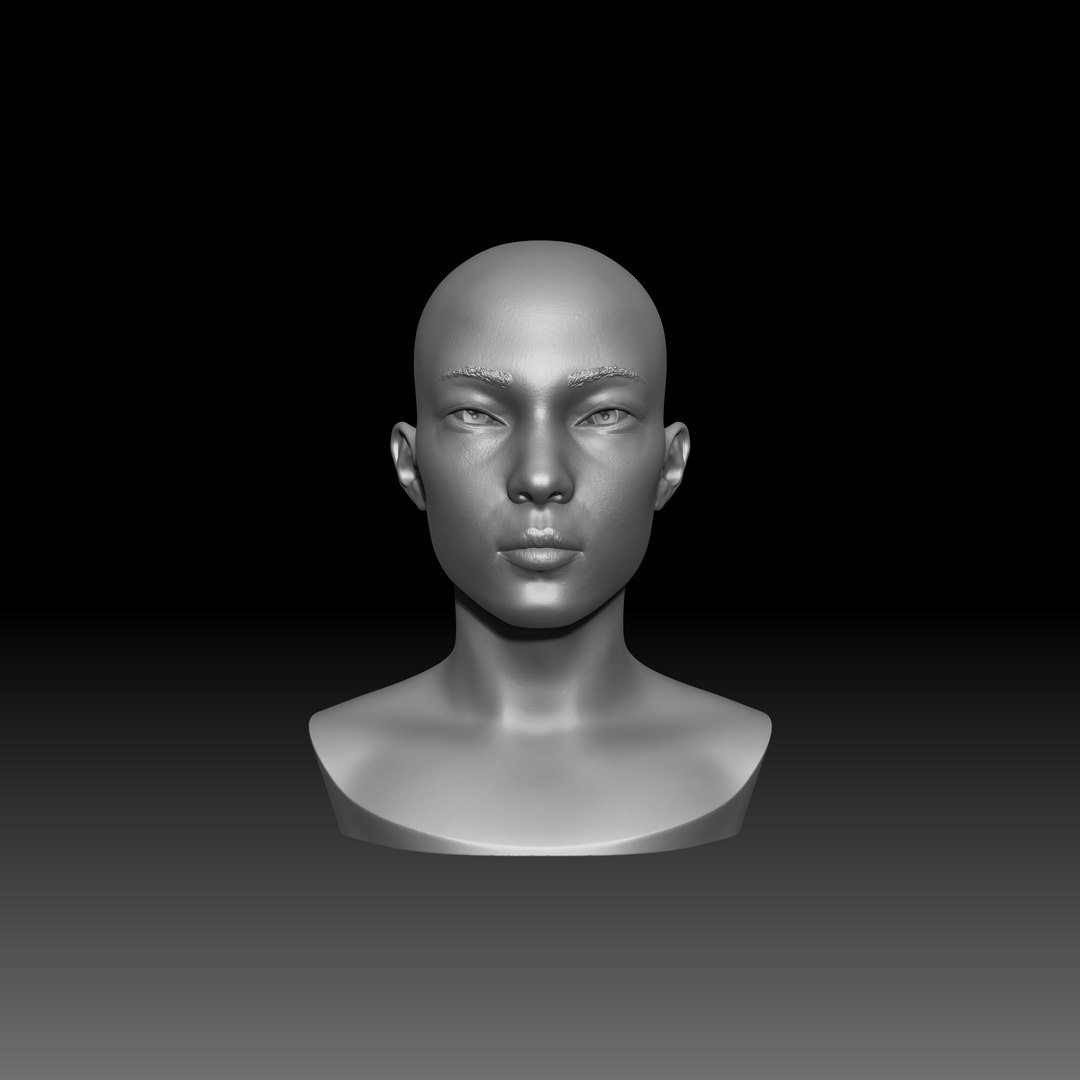 Asian Girl Head Print Ready 3D Model - TurboSquid 1948300
