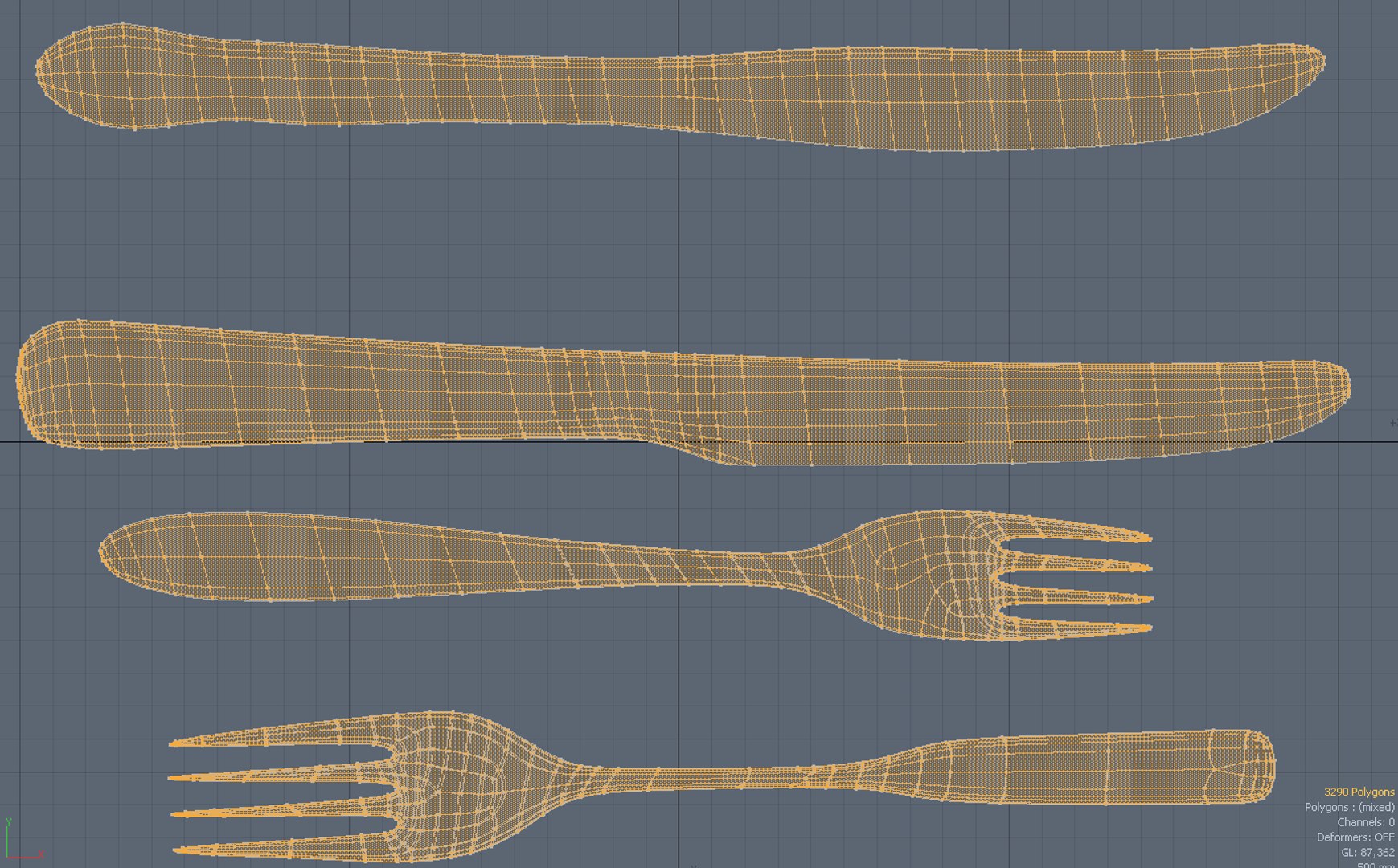 Fork Knife 3d Model