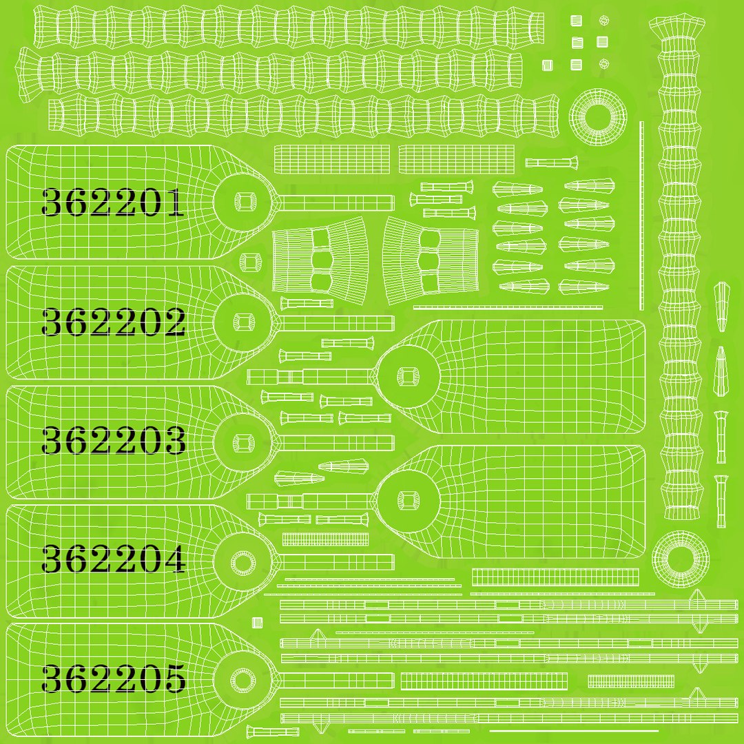 Plastic Numbered Pull Tie Security Tags 3D - TurboSquid 1926481