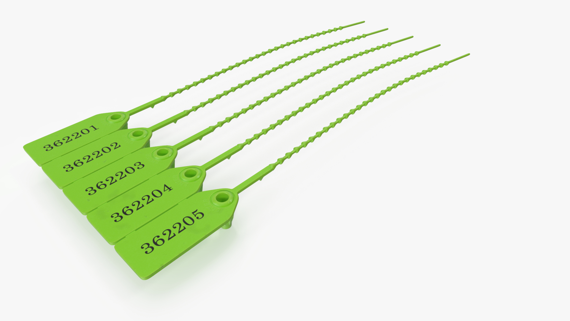 Plastic Numbered Pull Tie Security Tags 3D - TurboSquid 1926481