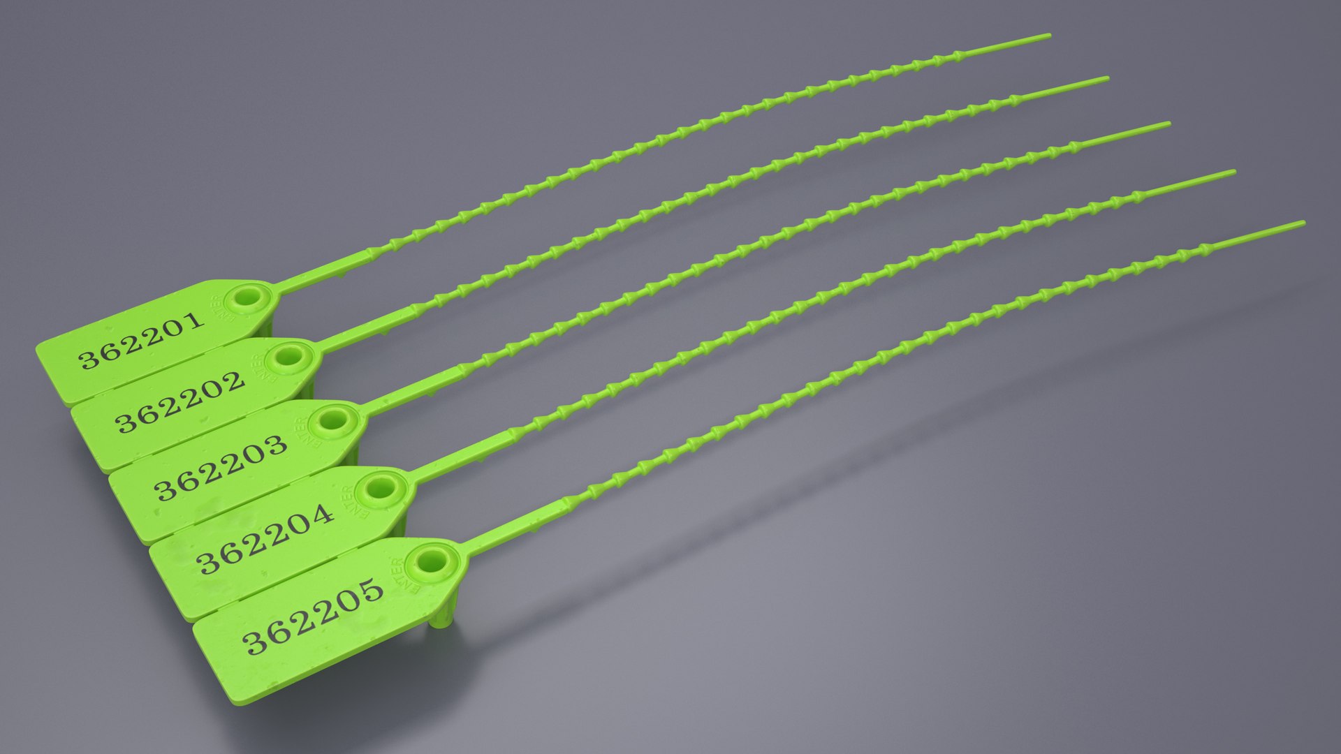 Plastic Numbered Pull Tie Security Tags 3D - TurboSquid 1926481