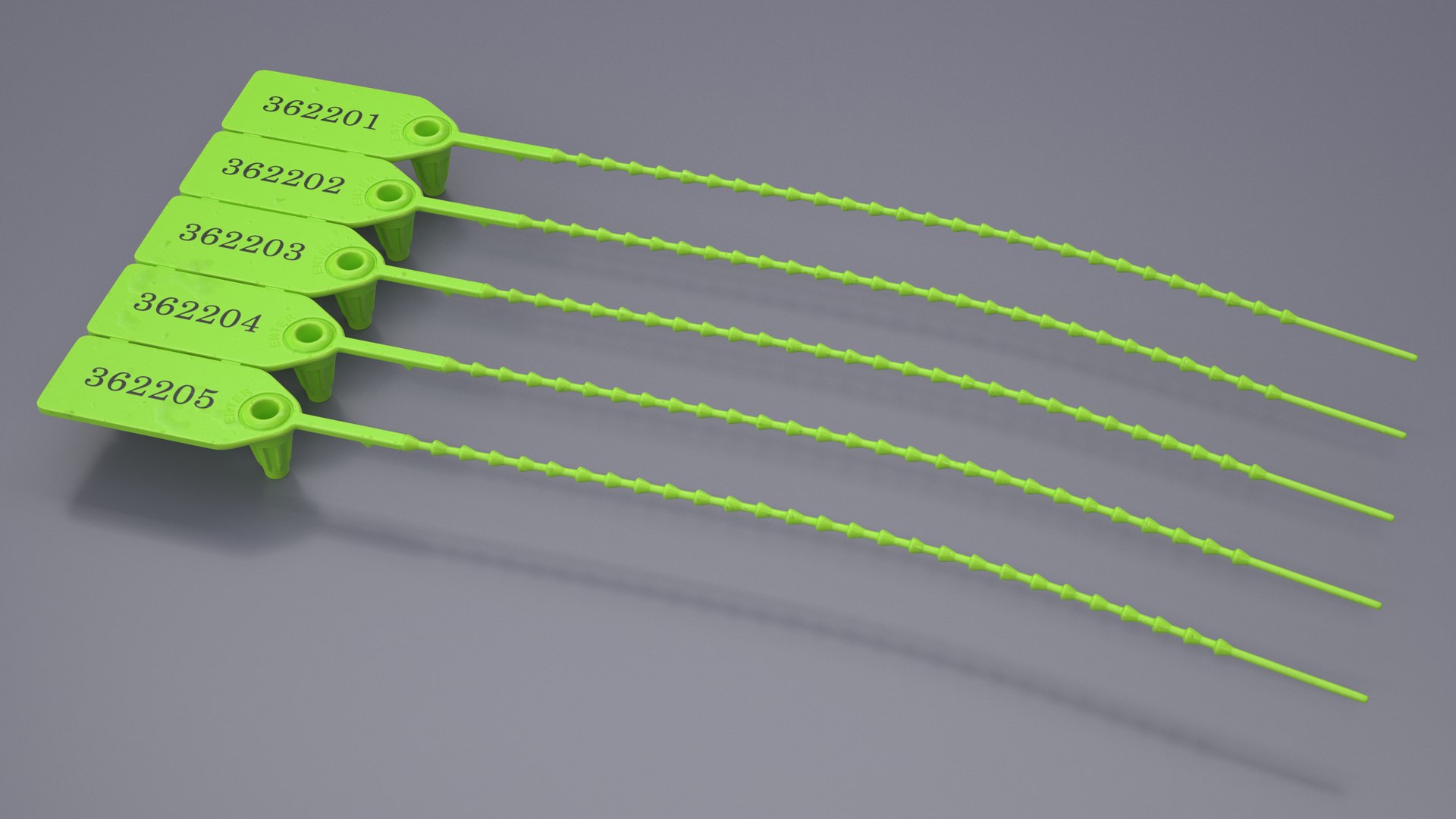 Plastic Numbered Pull Tie Security Tags 3D - TurboSquid 1926481