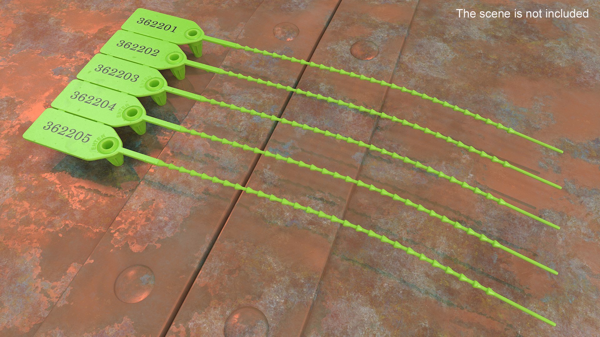 Plastic Numbered Pull Tie Security Tags 3D - TurboSquid 1926481