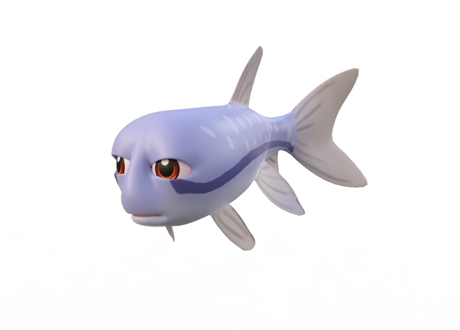 3D siamese flying fox fish toon model - TurboSquid 1586050