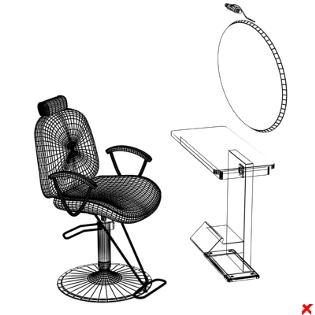 3d Barber Chair Model