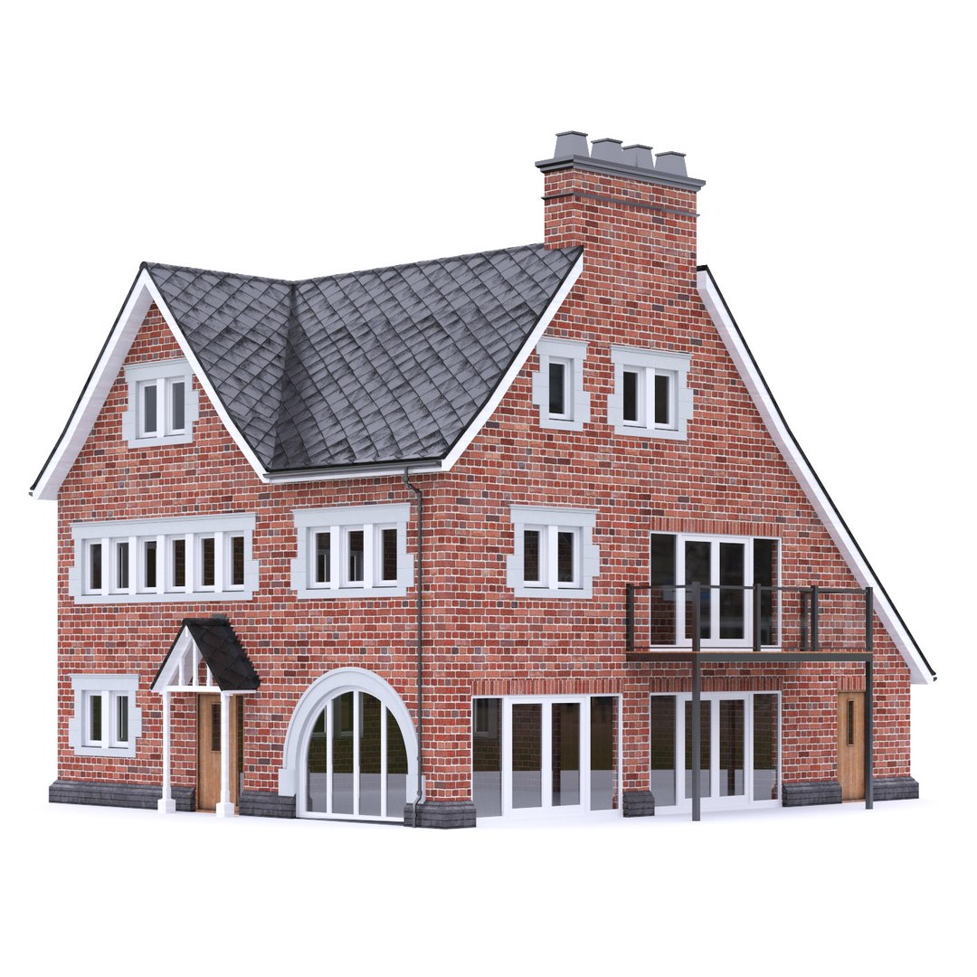 English Brick House 3D Model - TurboSquid 1262965