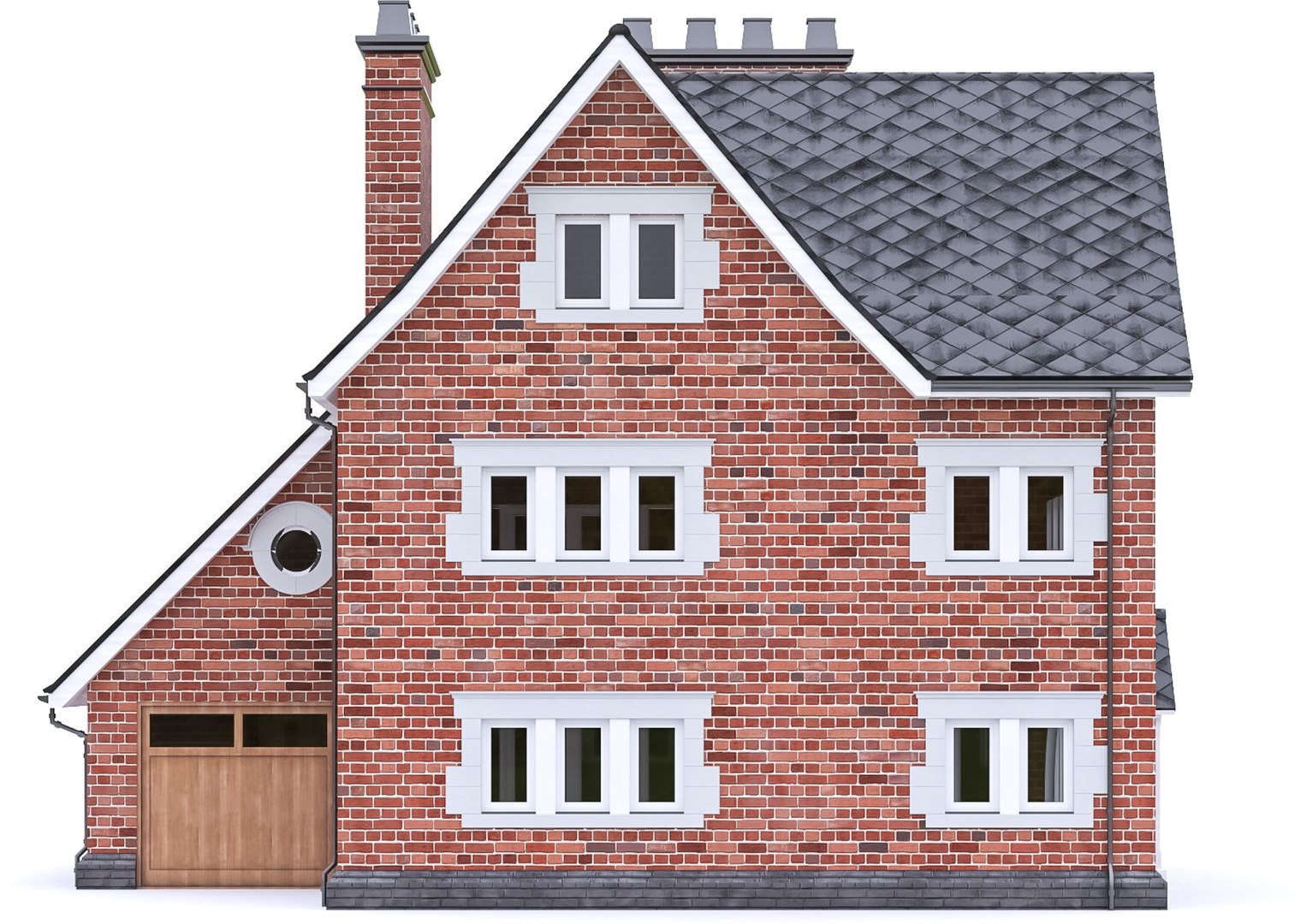 English Brick House 3D Model - TurboSquid 1262965