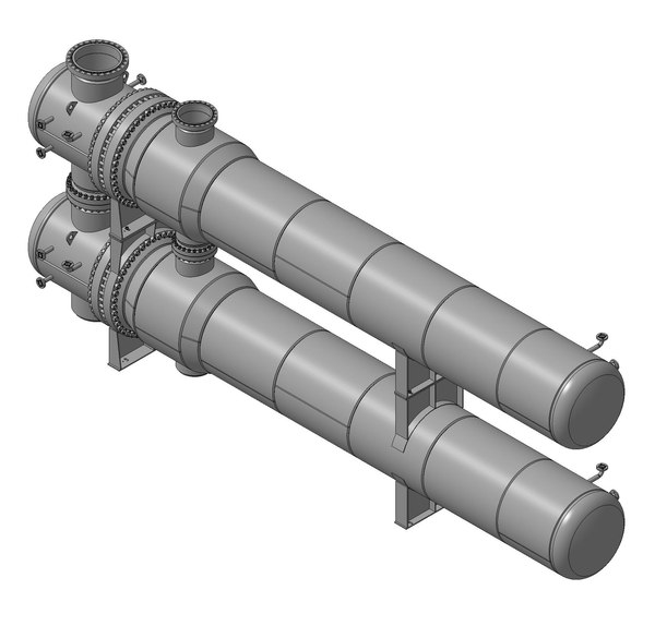shell heat exchanger 3d max