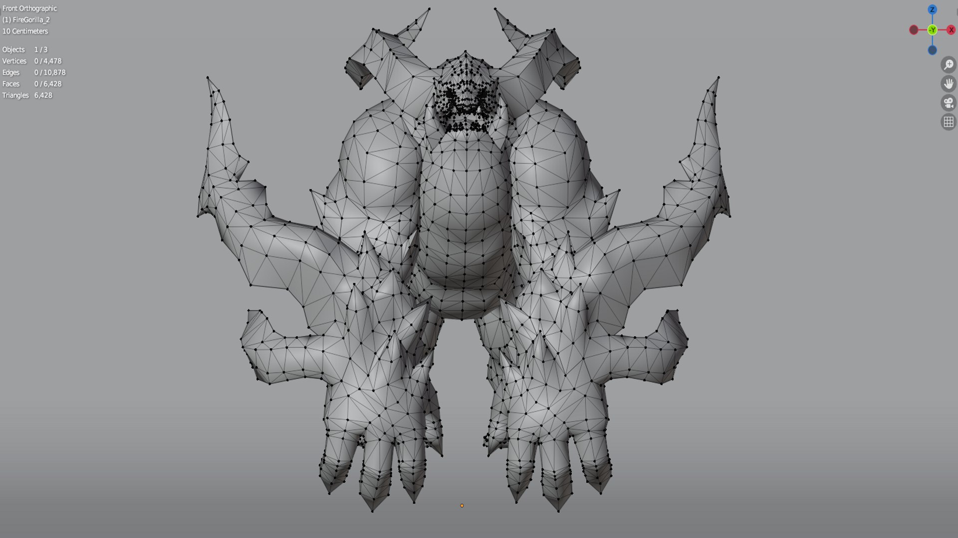 3D Fire Gorilla Monster Model - TurboSquid 2132299