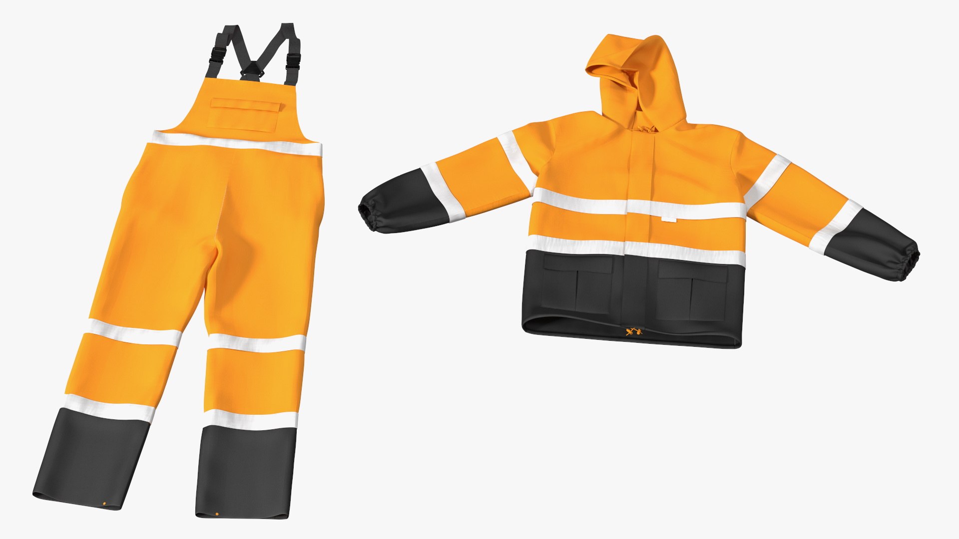 3D Safety Rain Suit High Visibility model - TurboSquid 2128299