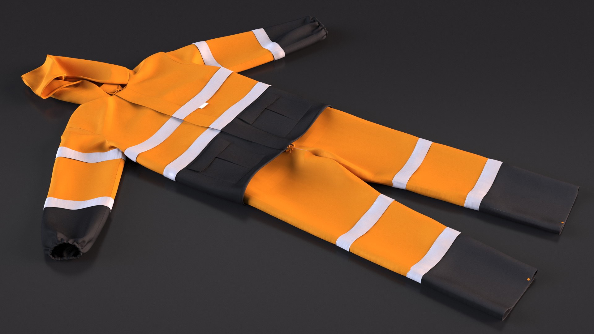 3D Safety Rain Suit High Visibility model - TurboSquid 2128299