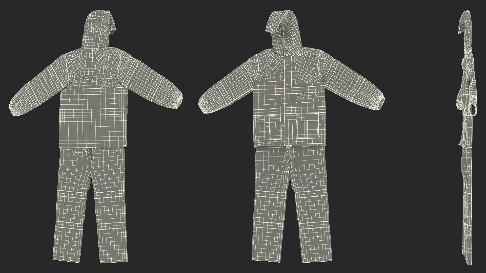 3D Safety Rain Suit High Visibility model - TurboSquid 2128299