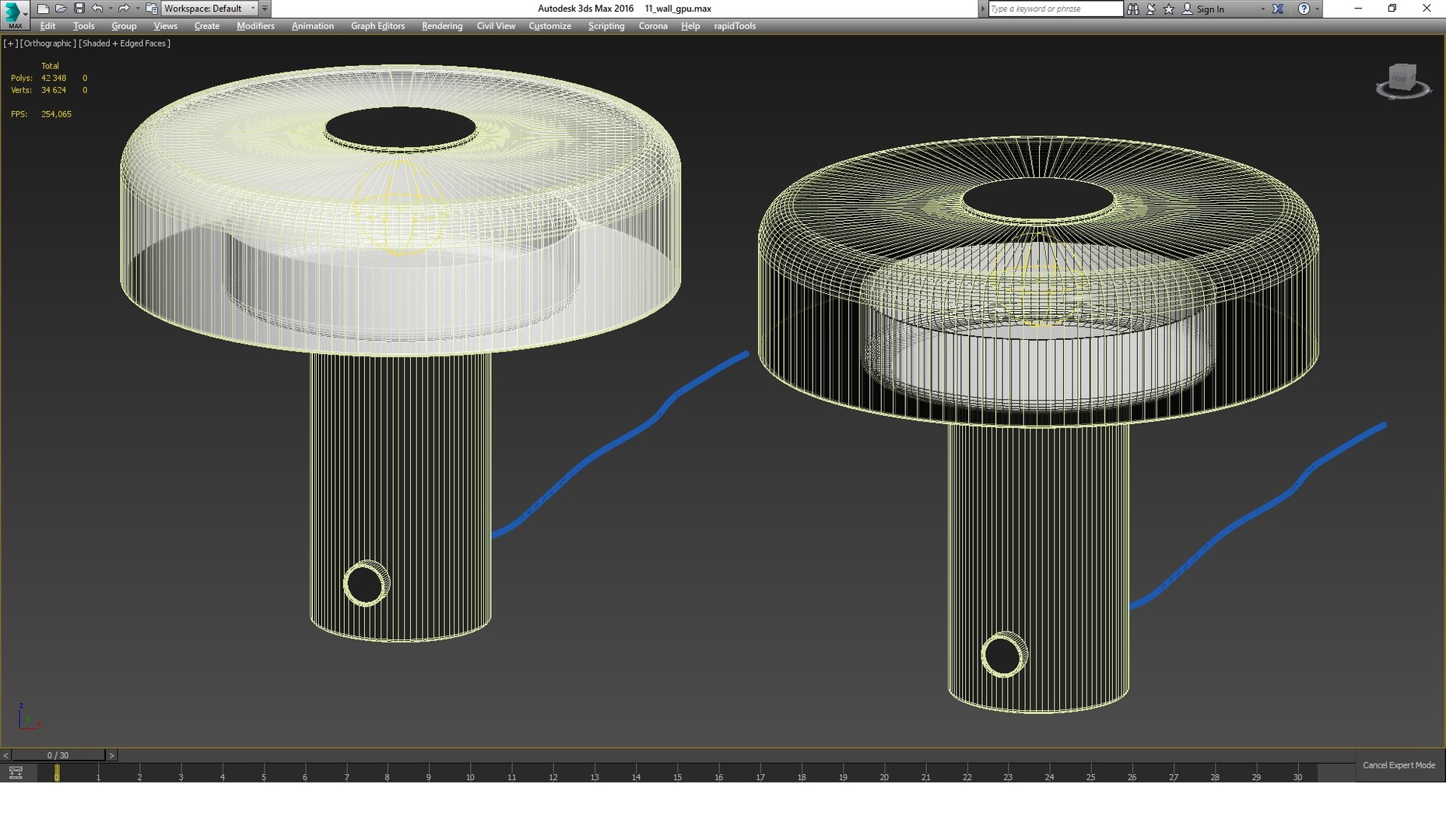 3D model Disc Low Table Lamp - In common with - TurboSquid 2100289