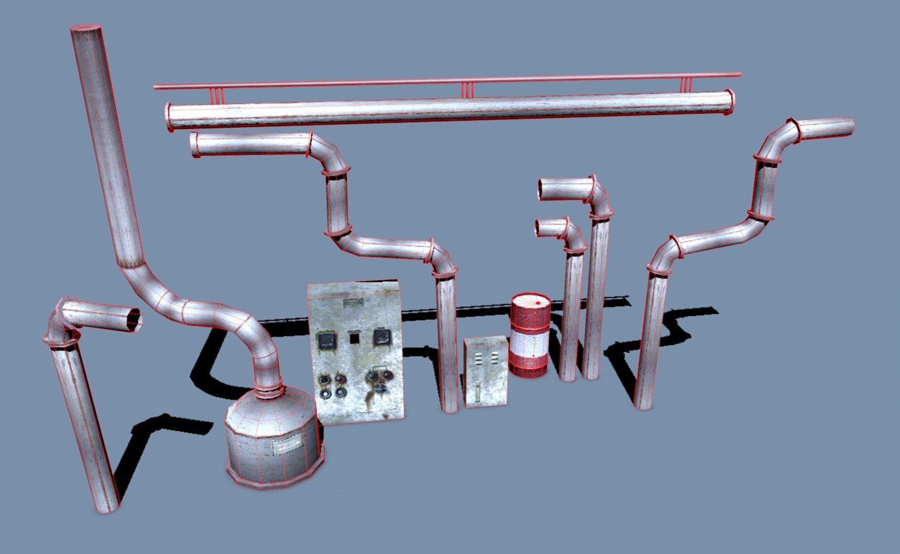 Factory Props Pack 3d Model