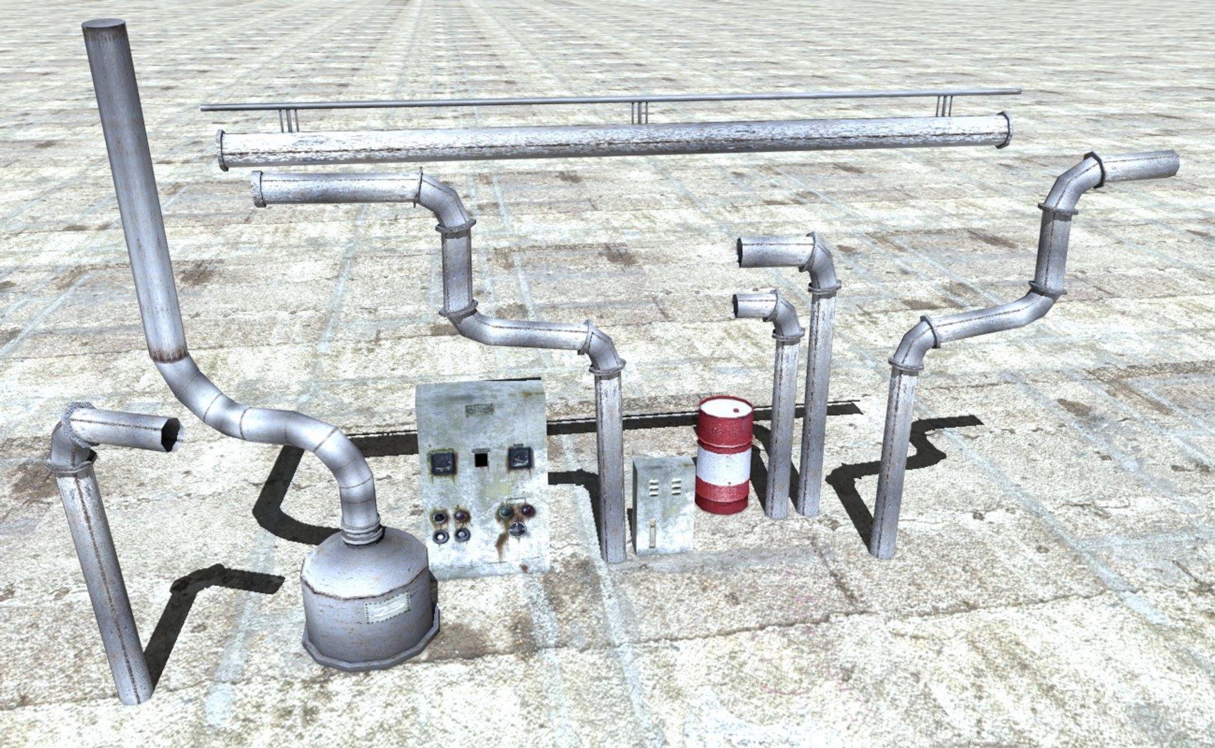 Factory Props Pack 3d Model