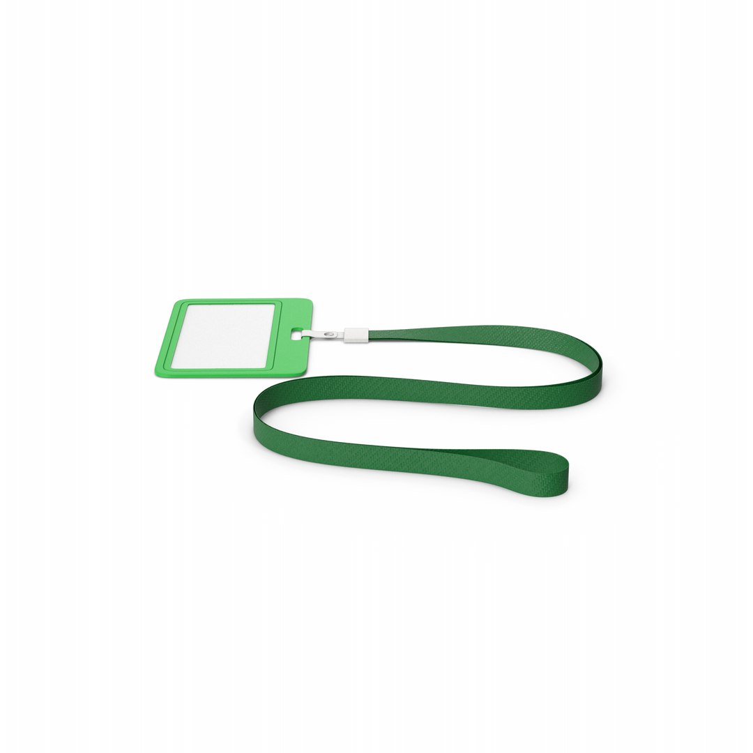 3D Green ID Badge Model - TurboSquid 2002050