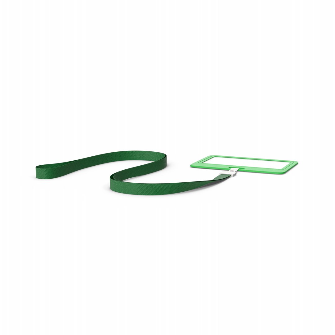 3D Green ID Badge Model - TurboSquid 2002050