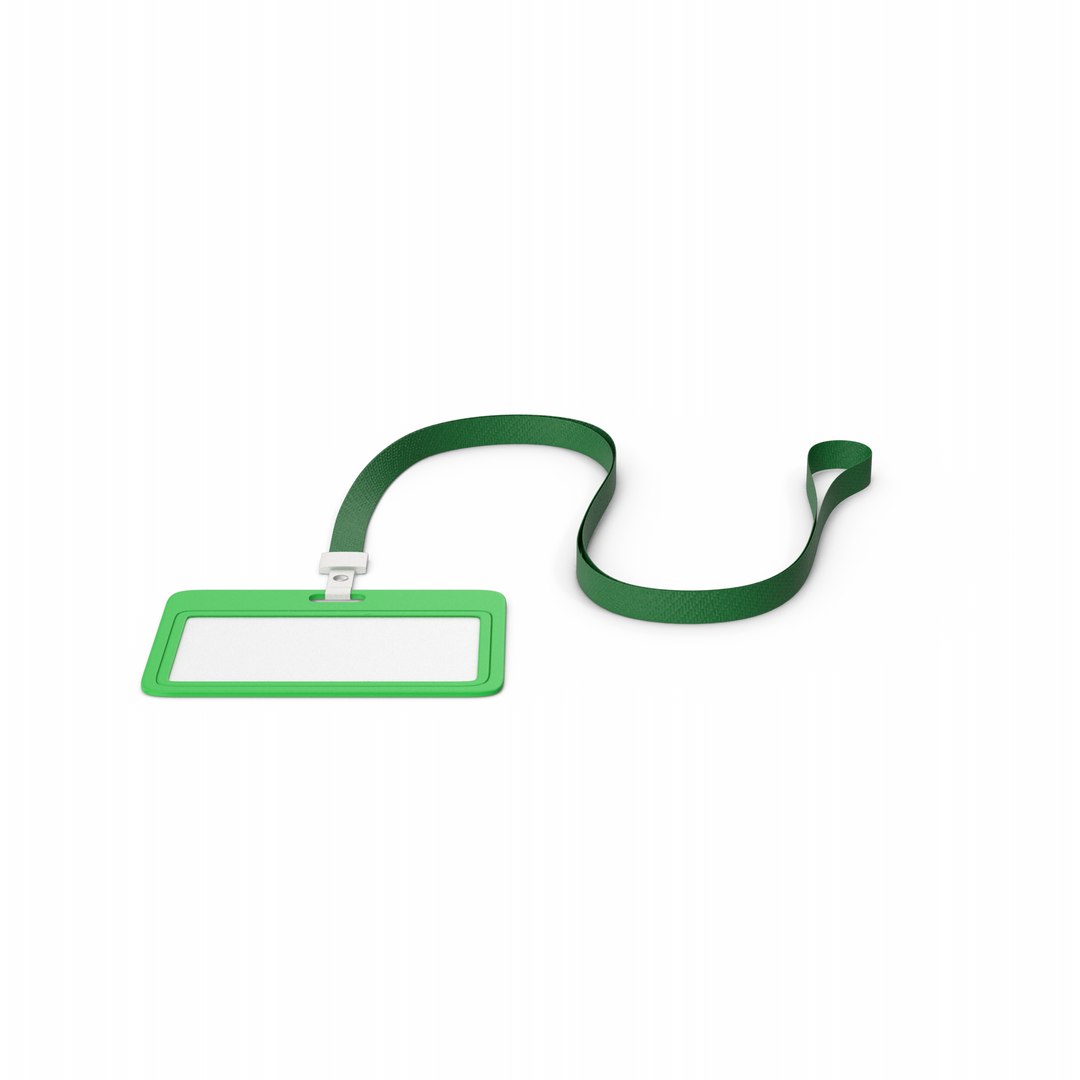 3D Green ID Badge Model - TurboSquid 2002050