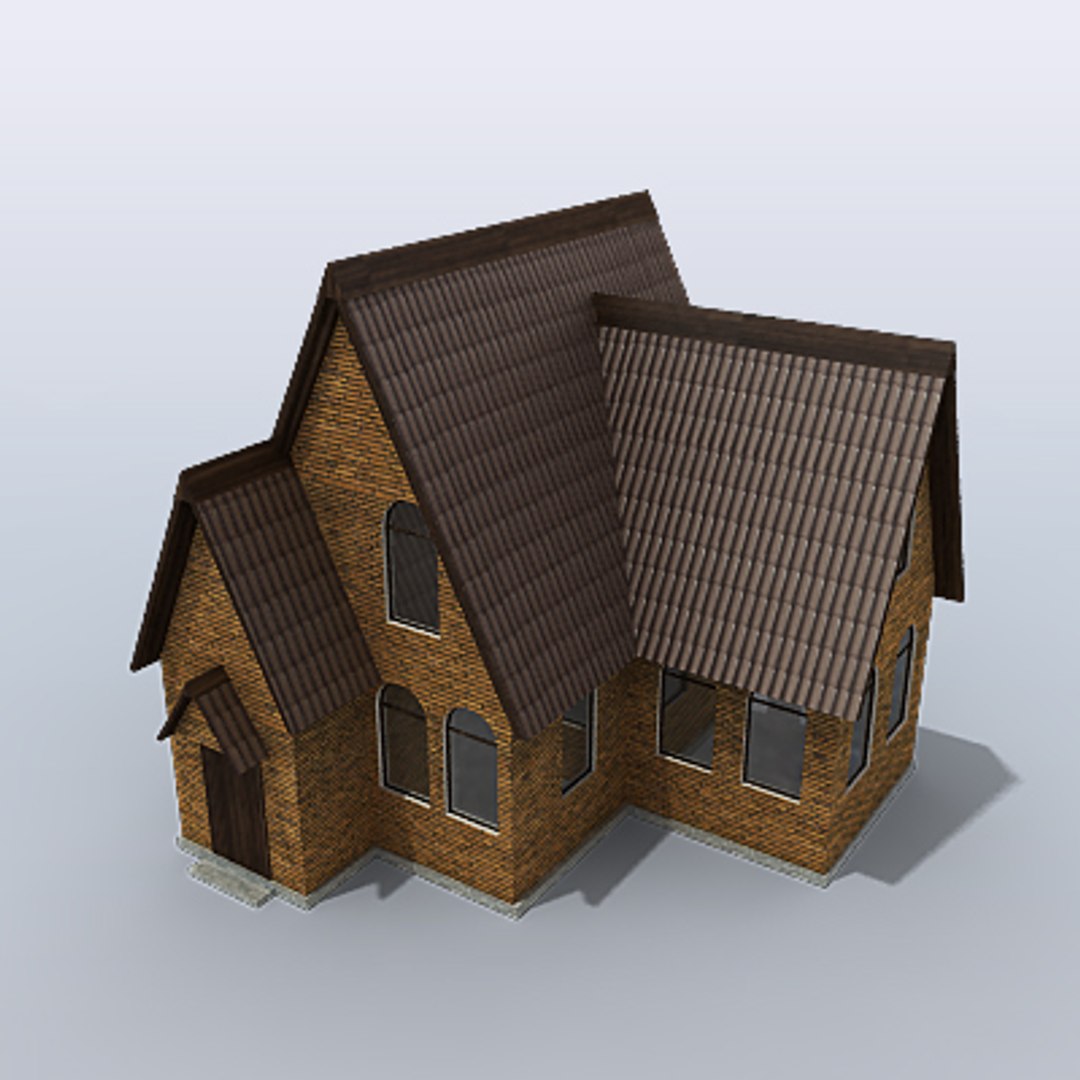 3d small town house building model
