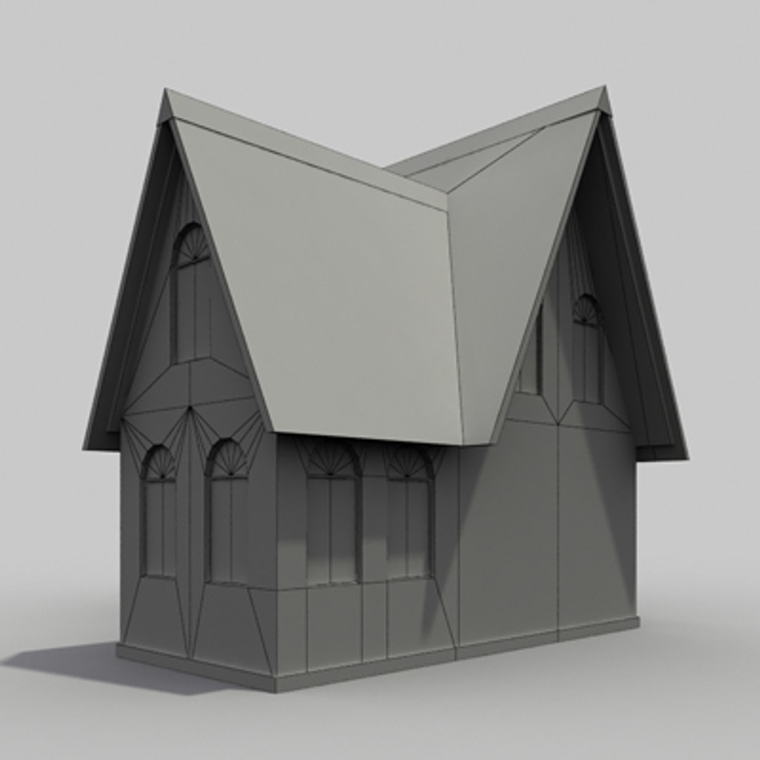 3d small town house building model
