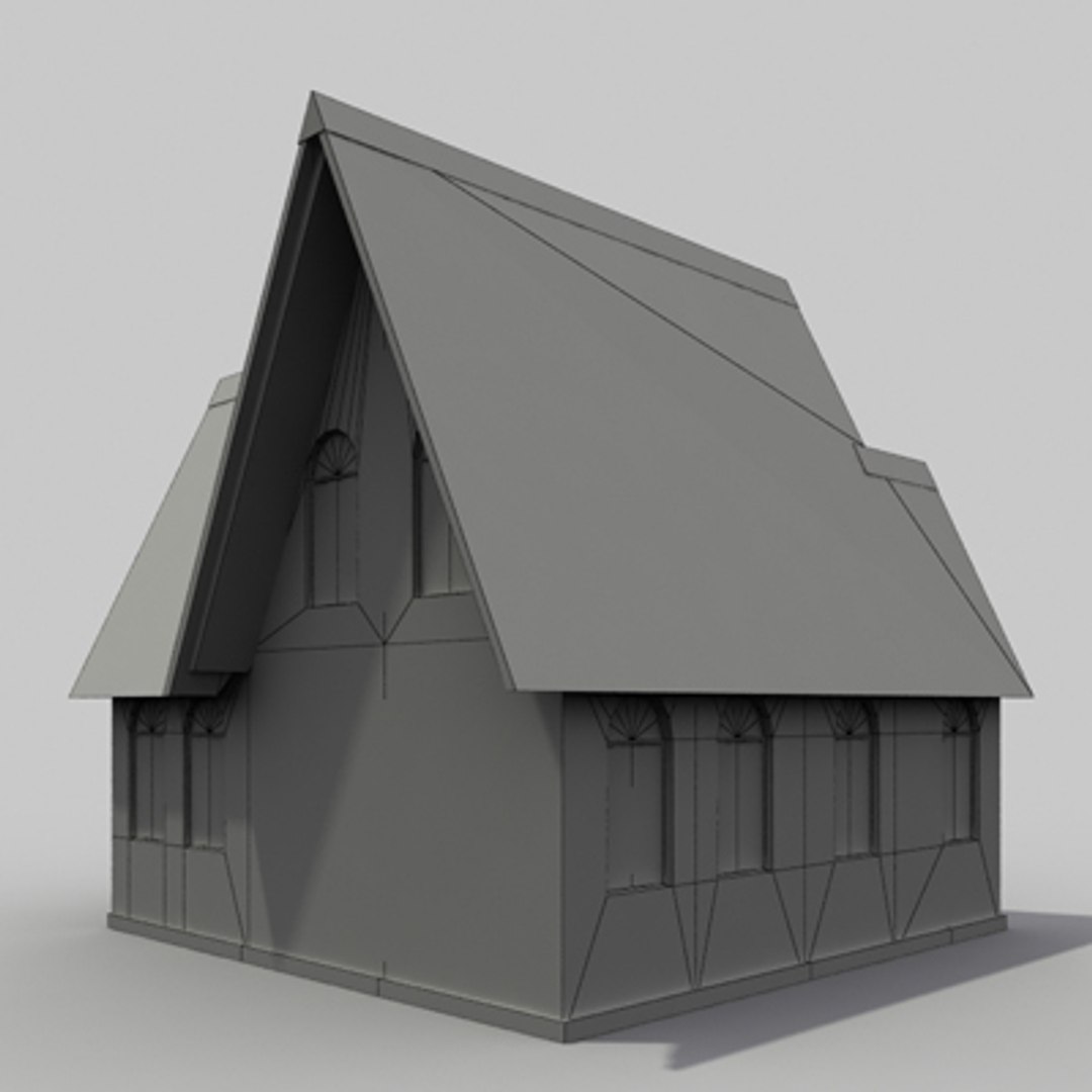 3d small town house building model