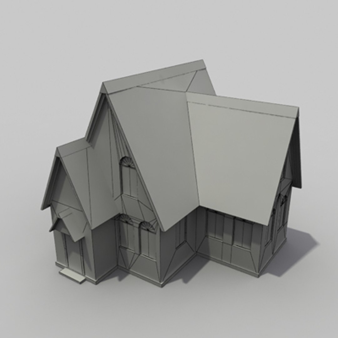 3d small town house building model