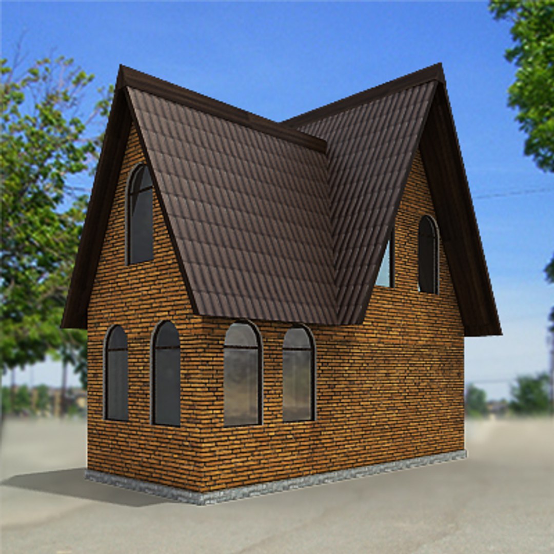 3d small town house building model
