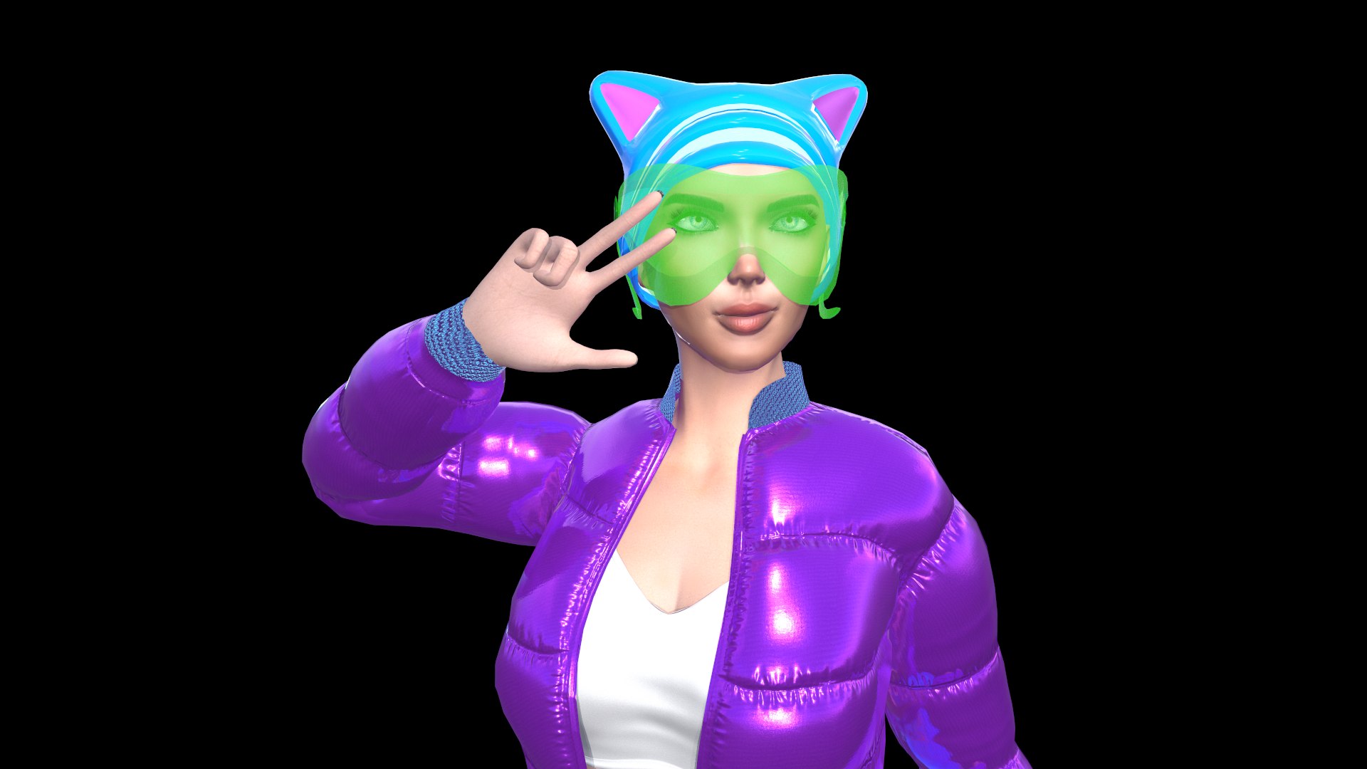 3D Sci-Fi Cat Female Model - TurboSquid 1954222