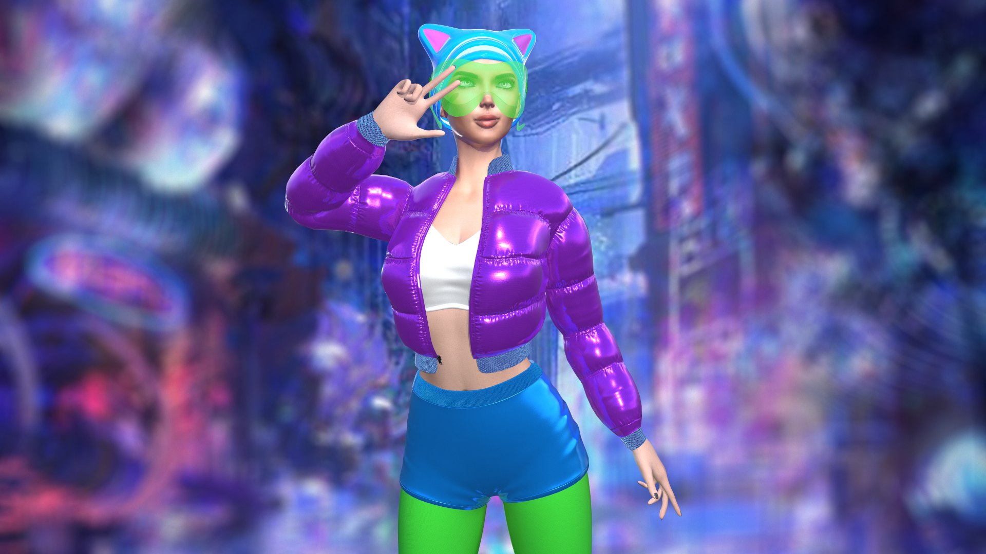 3D Sci-Fi Cat Female Model - TurboSquid 1954222