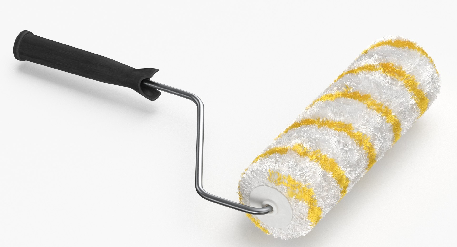 Paint Roller 9 Inch Cover On And Dirty 3D Model - TurboSquid 2136207