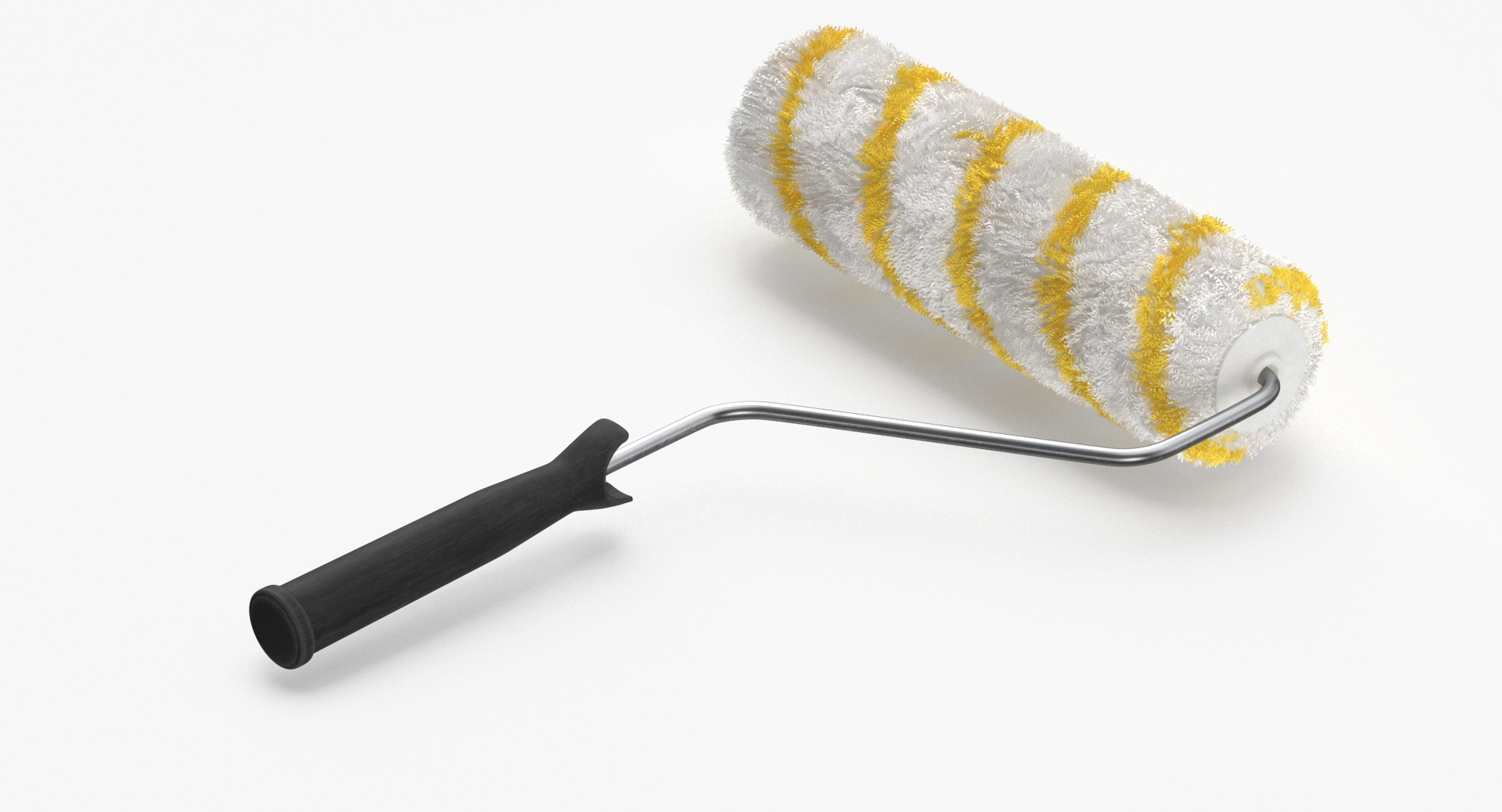 Paint Roller 9 Inch Cover On And Dirty 3D Model - TurboSquid 2136207