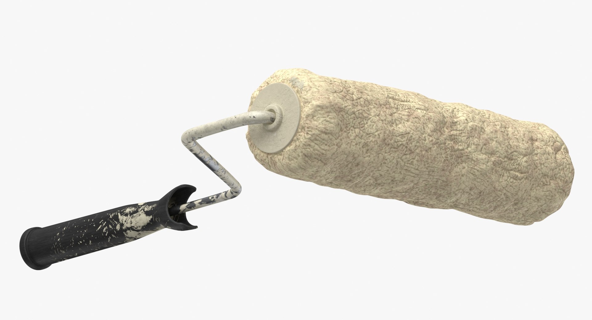 Paint Roller 9 Inch Cover On and Dirty 3D model - TurboSquid 2136207