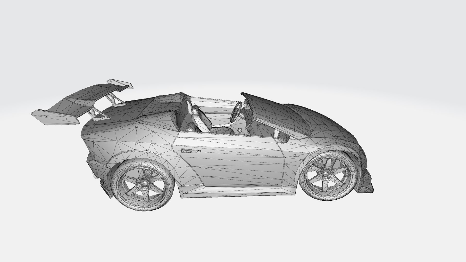 Shift Race White Car 3D Model - TurboSquid 1501893