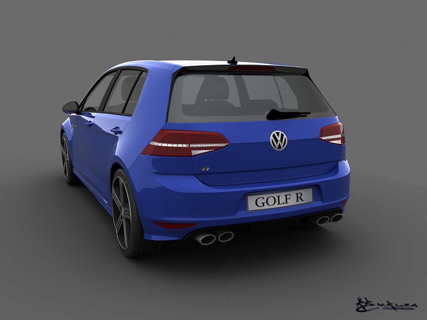 volkswagen golf r 5 3d model