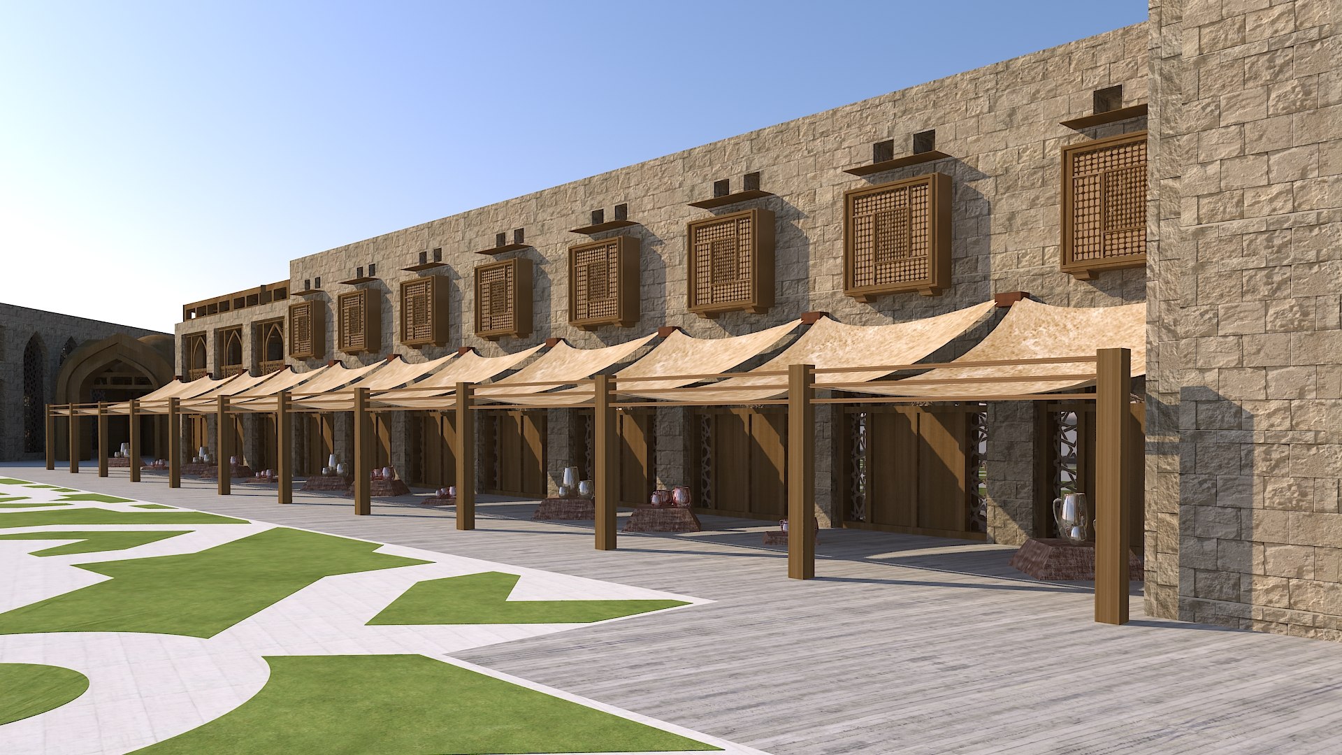 Arabic And Islamic Market Building 3D - TurboSquid 1880670
