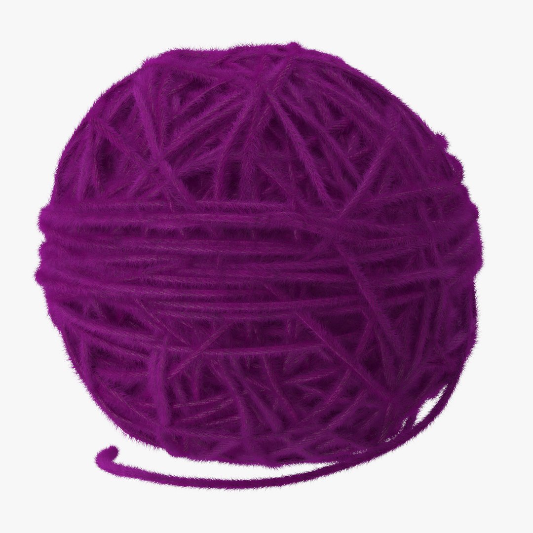 7 balls yarn 3d model