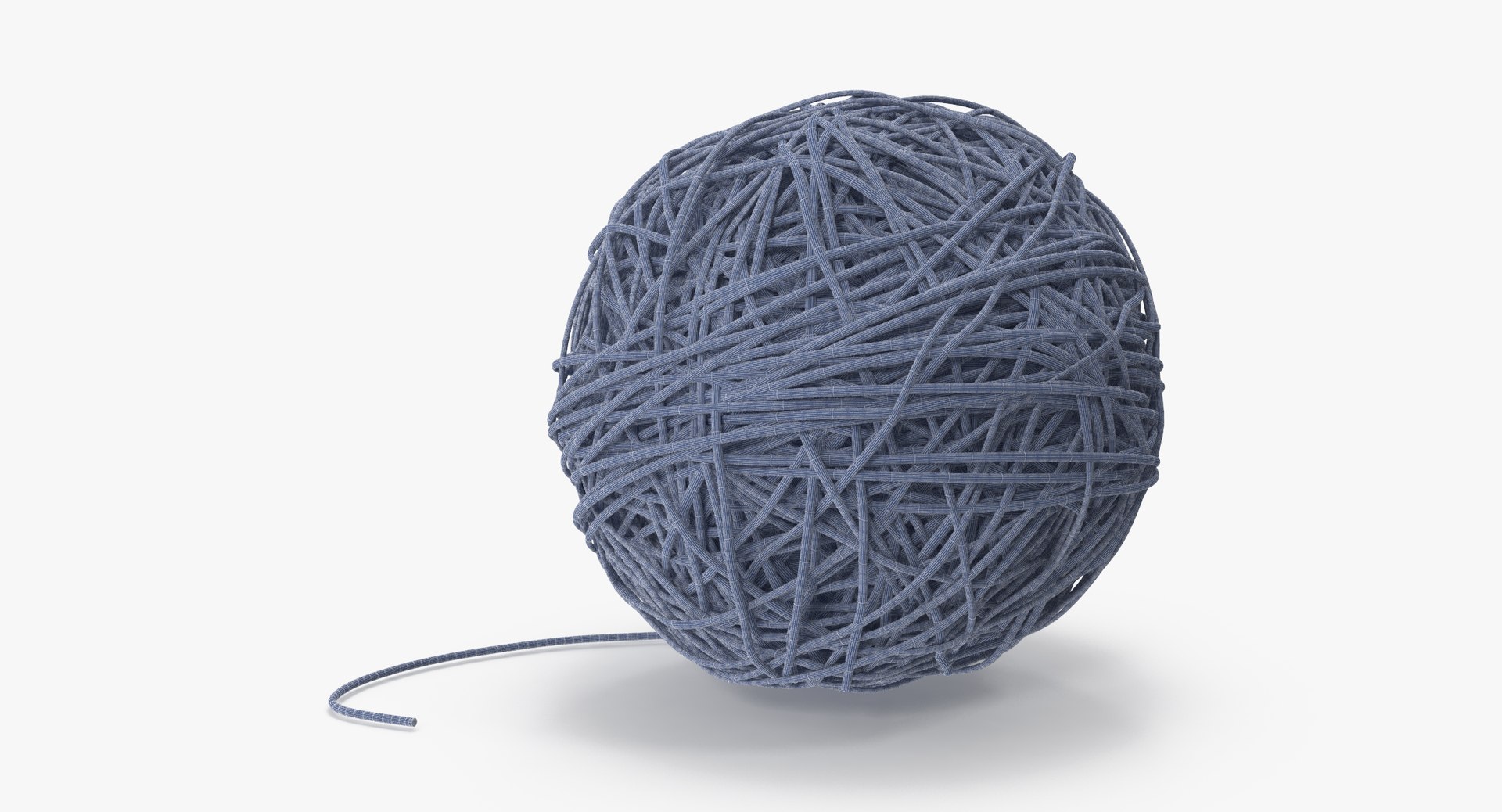 7 balls yarn 3d model
